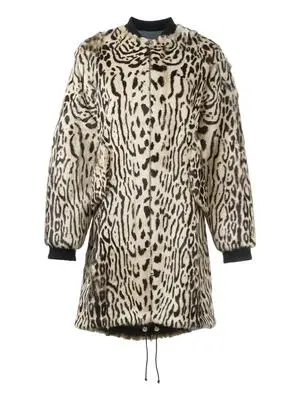 Giambattista Valli Animal Print Wool Coat - Neutrals