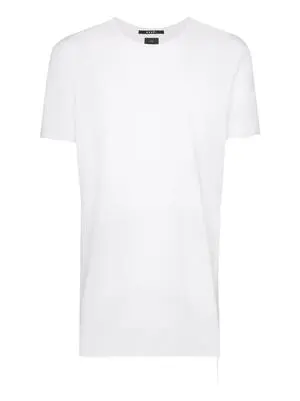 Ksubi Distressed-hem Longline T-shirt - White