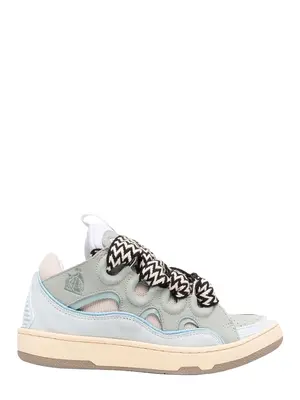 LANVIN Curb Lace-up Sneakers - Blue