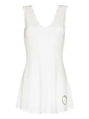 Marysia Venus Scalloped Mini Dress - White