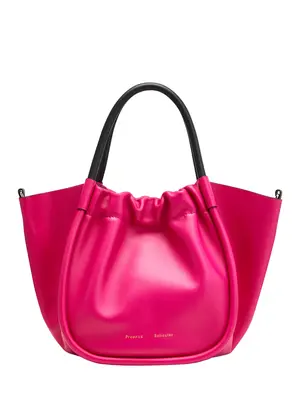 Proenza Schouler Ruched Top Handle Tote Bag Fuschia