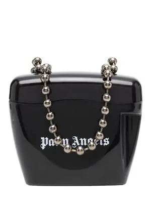 Palm Angels Logo-print Mini Padlock Bag - Black