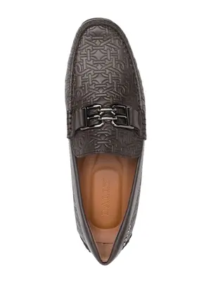 Bally Logo-plaque Leather Loafers - Brown