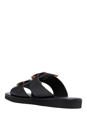 ANCIENT GREEK SANDALS Iaso Buckle Sandals - Black