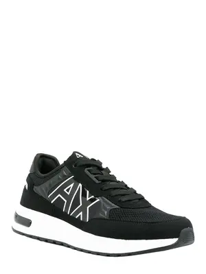 Armani Exchange Logo-print Low-top Sneakers - Black