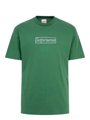 Supreme X Kaws Chalk Logo Crew Neck T-shirt Green