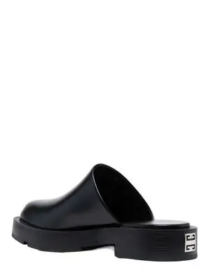 Givenchy Logo Plaque Block-heel Mules - Black