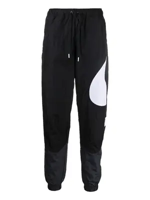 Nike Swoosh-print Track Pants - Black