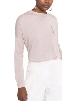 Brunello Cucinelli Patch-pocket Fine-knit Jumper - Neutrals