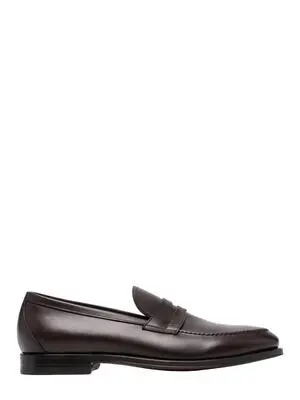 SCAROSSO Stefano Leather Loafers - Brown