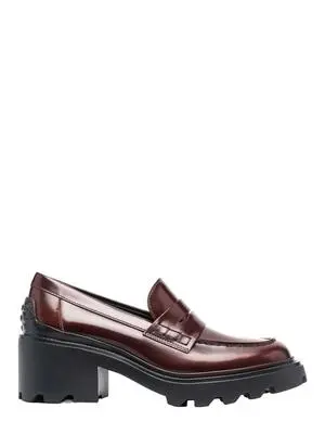 TOD'S Leather Penny Loafers - Brown