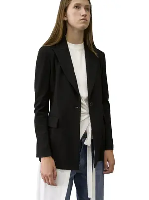 Rosetta Getty Peak Lapel Blazer - Black