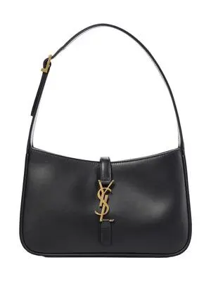 Saint Laurent Le 5 À 7 Leather Shoulder Bag - Black