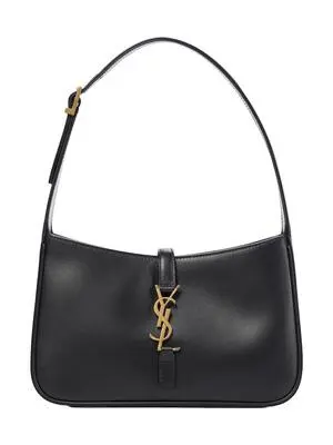 Saint Laurent Le 5 À 7 Leather Shoulder Bag - Black