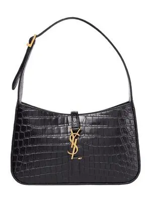 Saint Laurent Le 5 À 7 Leather Shoulder Bag Black