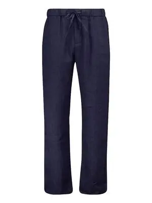 Frescobol Carioca Linen And Cotton Chinos - Blue