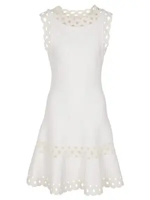 Alaïa Vienne Wool-blend Minidress - White