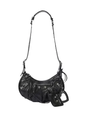 Balenciaga Le Cagole Small Leather Shoulder Bag - Black