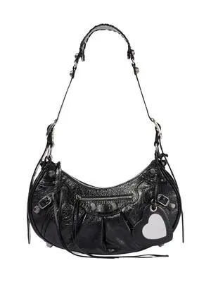 Balenciaga Le Cagole Small Leather Shoulder Bag - Black