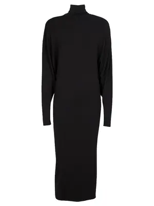 Alexandre Vauthier Turtleneck Stretch-jersey Midi Dress - Black