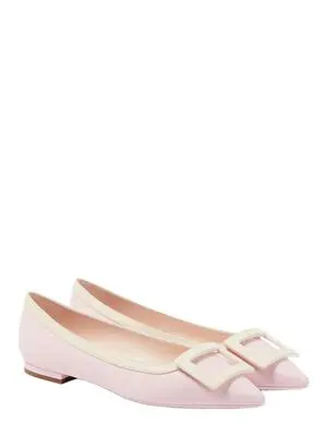 ROGER VIVIER Roger Vivier Gommettine Ball Patent Leather Ballet Flats Multicoloured