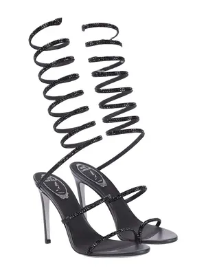 Rene Caovilla Cleo Embellished Sandals - Black