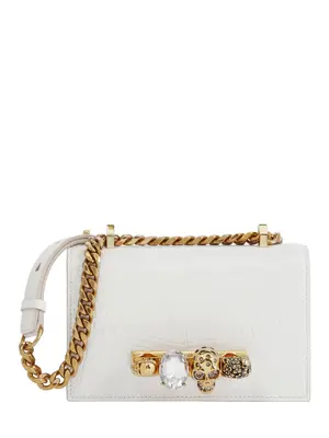 Alexander McQueen Jewelled Satchel Mini - White