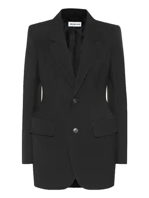 Balenciaga Hourglass Virgin Wool Blazer - Black