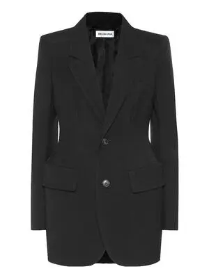 Balenciaga Hourglass Virgin Wool Blazer - Black