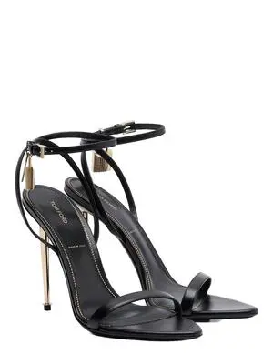 TOM FORD Tom Ford Padlock Leather Sandals Black