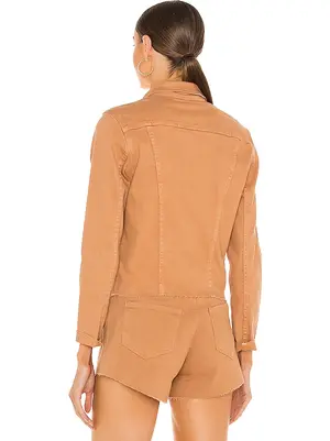 L'Agence L'AGENCE Janelle Slim Jacket Dark Camel