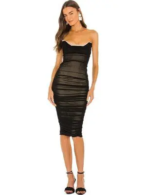 MICHAEL COSTELLO X India Midi Dress - Black