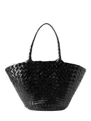 Dragon Diffusion Egola Woven Leather Tote - Black