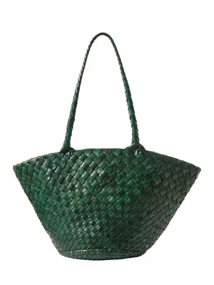 Dragon Diffusion Egola Woven Leather Tote - Green