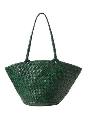 Dragon Diffusion Egola Woven Leather Tote - Green