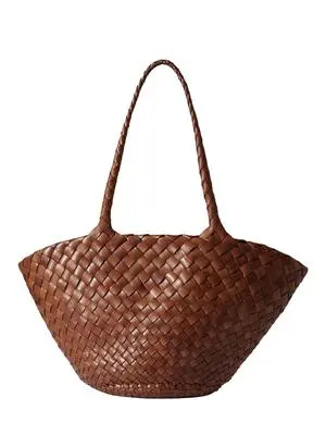 Dragon Diffusion Dragon Diffusion Egola Woven Leather Tote Tan