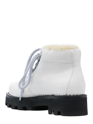 Proenza Schouler Shearling Hiking Boots - White