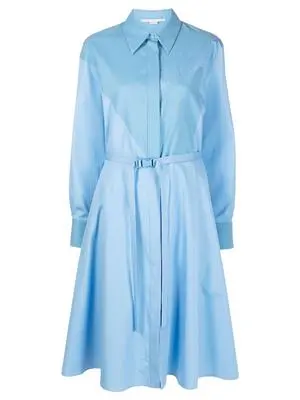 Stella McCartney Mia Panelled Shirt Dress - Blue
