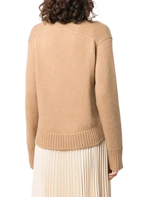 JIL SANDER Cashmere-blend Knitted Jumper - Brown