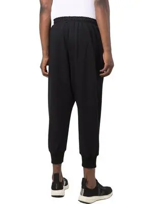 Alchemy Fashions Cropped Drop Crotch Trousers - Black