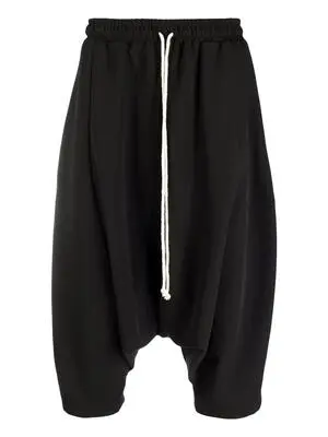 Alchemy Fashions Drawstring Drop-crotch Shorts - Black