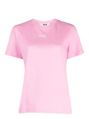 MSGM Logo-print T-shirt - Pink