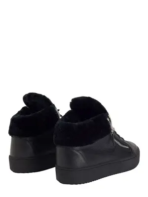 GIUSEPPE ZANOTTI Kriss Winter Mid-top Sneakers - Black