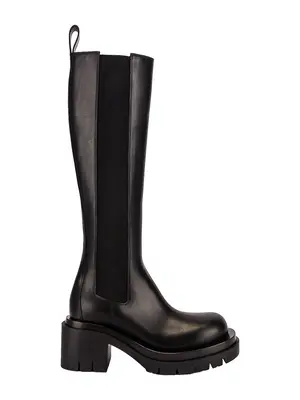 Bottega Veneta Lug High Top Chelsea Boots - Black