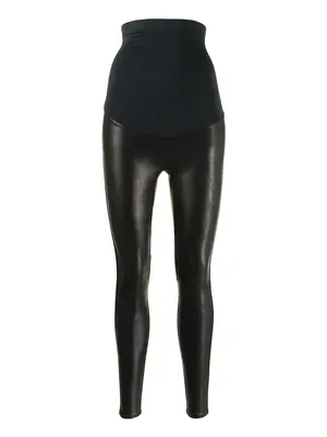 Spanx High-waisted Faux-leather Leggings - Black