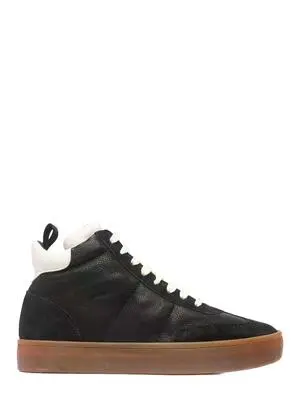 Officine Creative Kombined High-top Leather Sneakers - Black