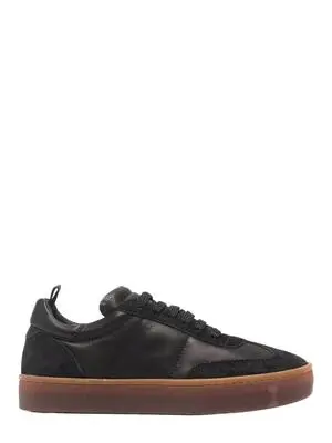 Officine Creative Kombined Leather Trainers - Black