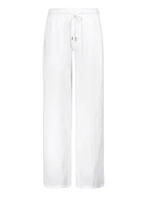 Vilebrequin Linen Drawstring Trousers - White