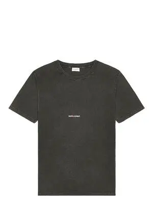 Saint Laurent T-shirt In Black - Noir Delave