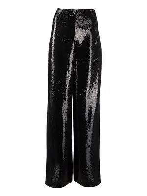 Philipp Plein Embellished Wide-leg Trousers - Black